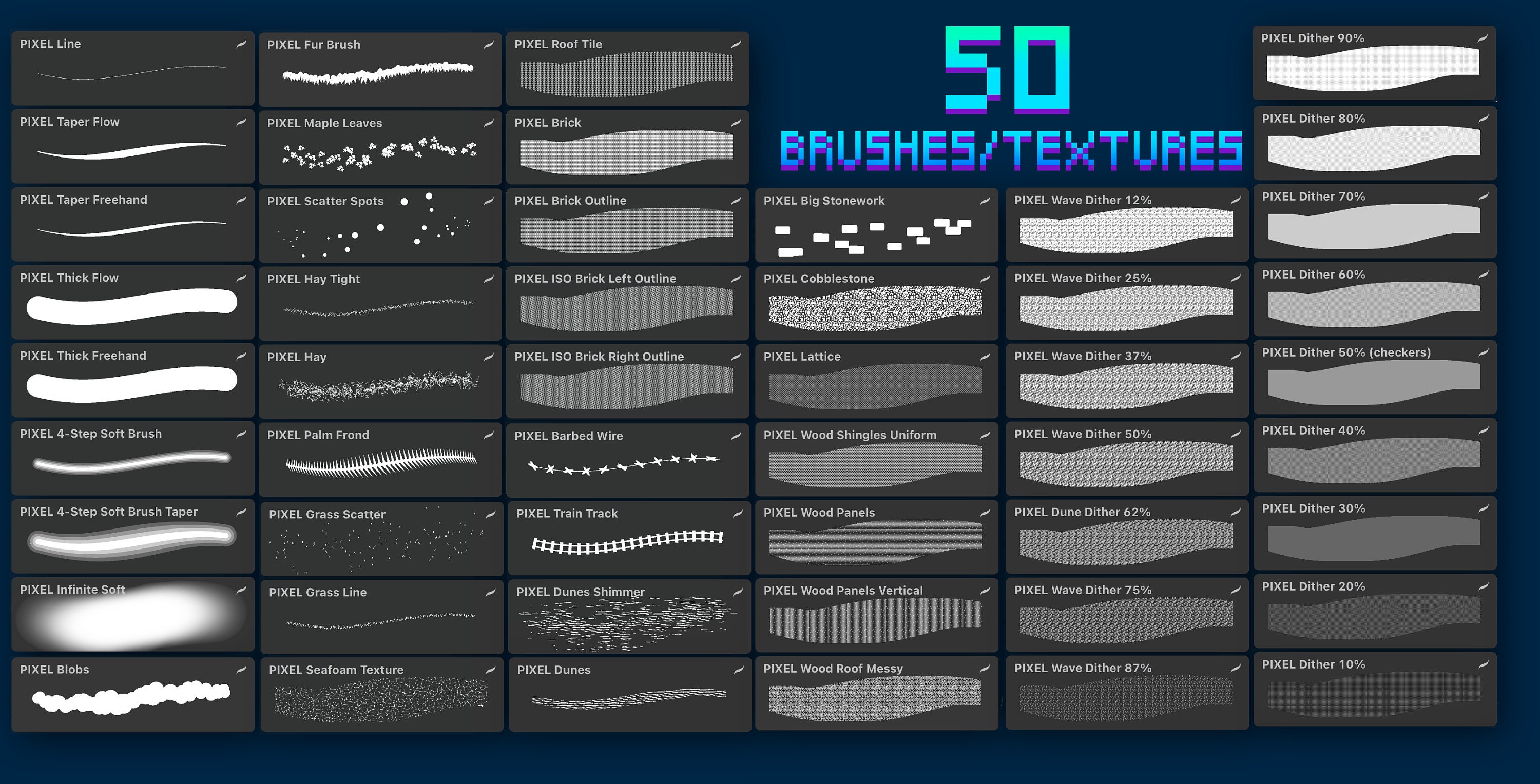 Pixel Art Procreate Brush Pack - Etsy