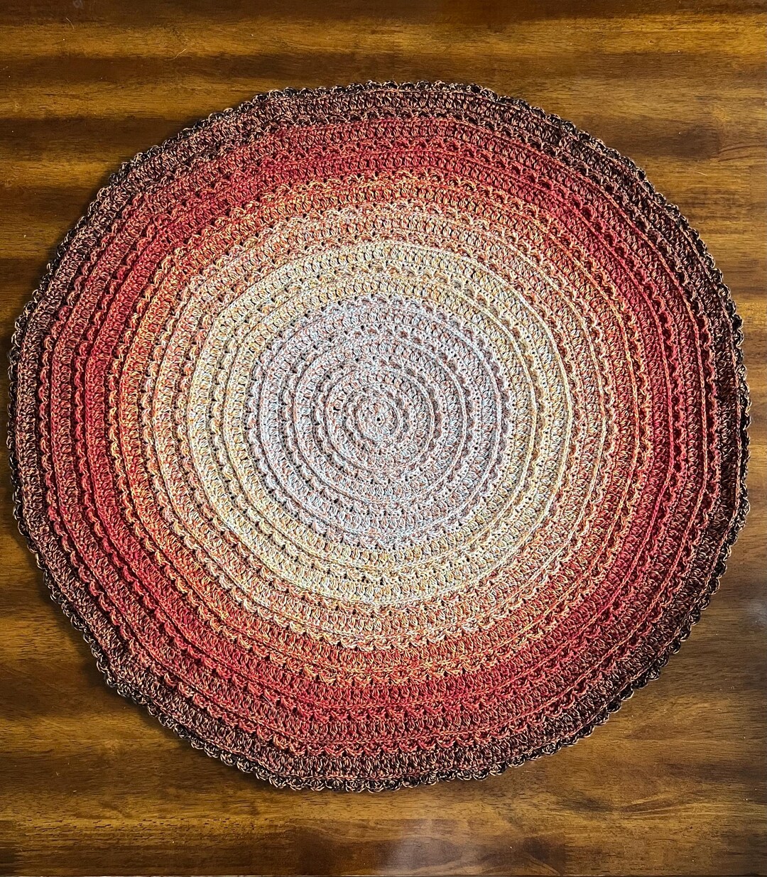 Fall Crochet Doily, Round Centerpiece Doily, Hand Crocheted Doily, Fall ...
