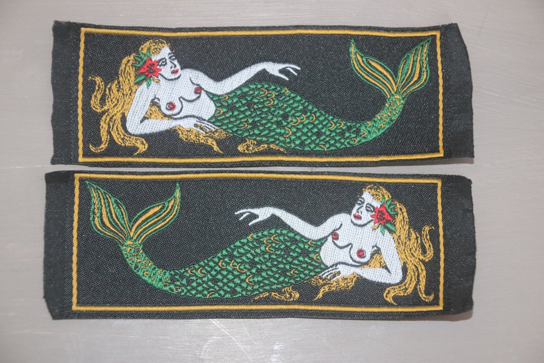 Genuine US Navy Liberty Cuffs Mermaid Morale Patches Pair Silk Woven - Etsy