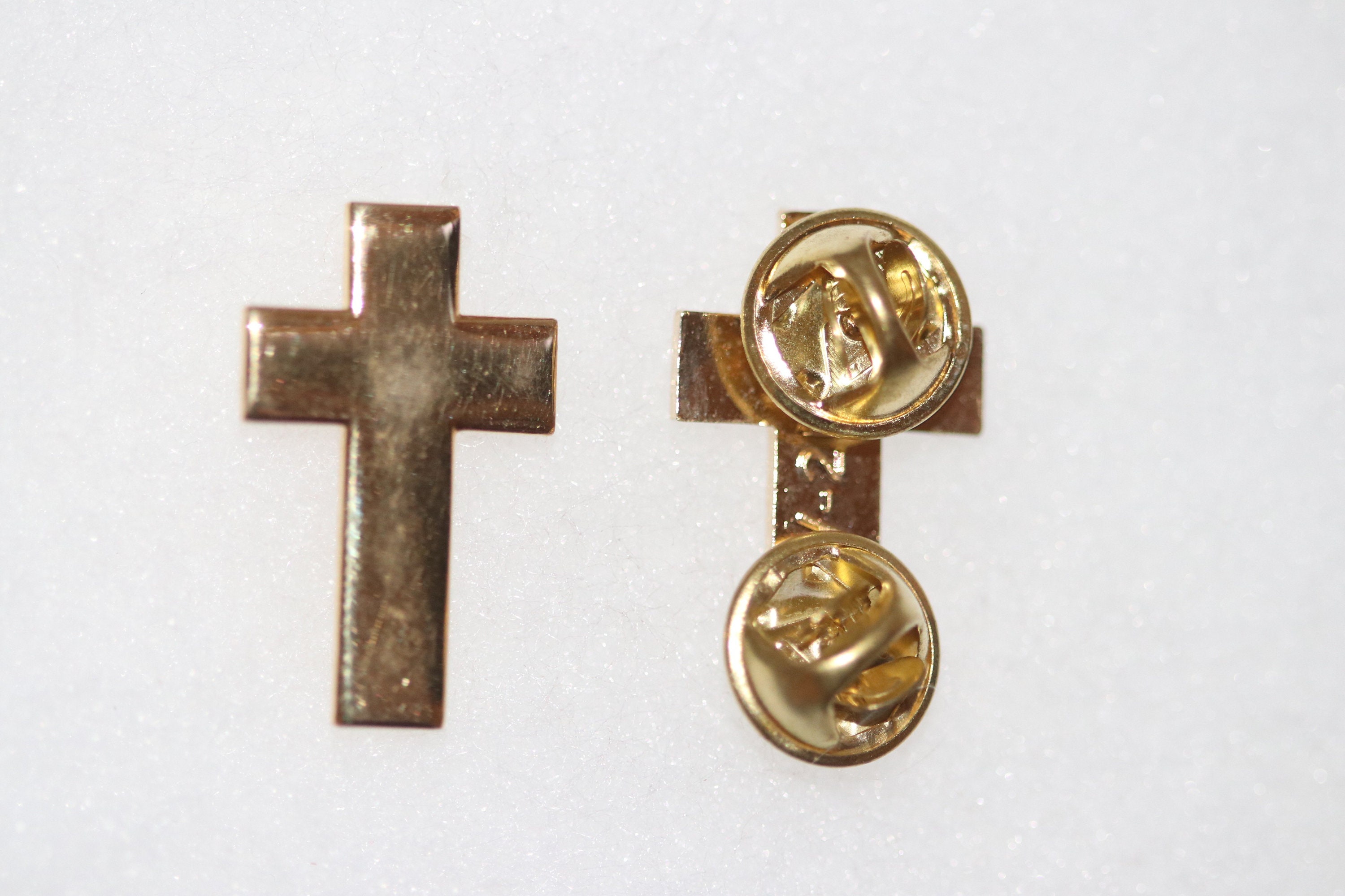 US British Canadian Army Chaplain Collar Badges Gilt Metal Pair ...