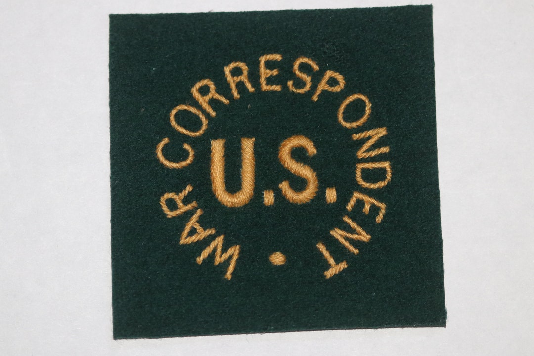 US ARMY WW2 Correspondent Shoulder Arm Badge Patch Reenactment - Etsy ...