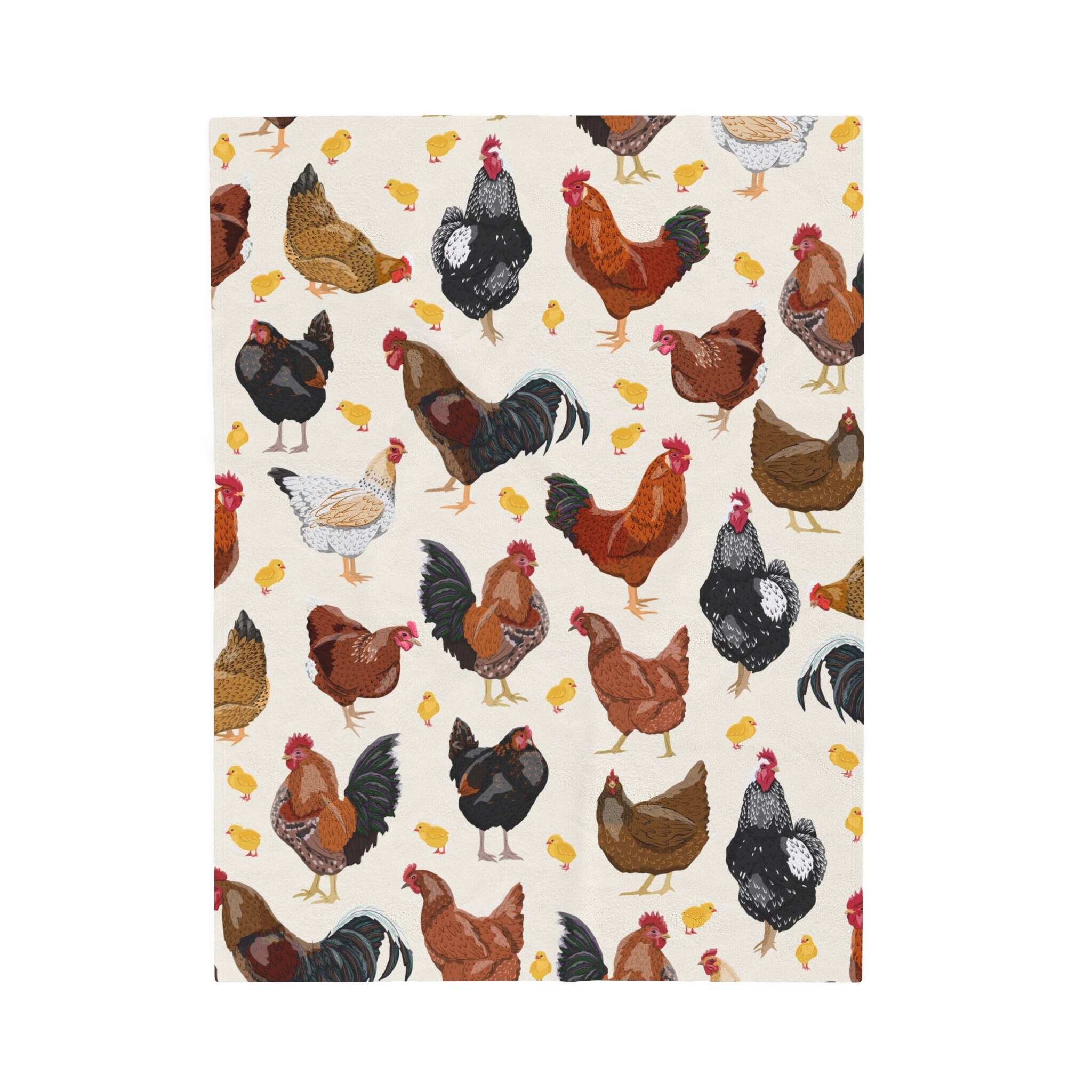 Chicken Throw Blanket, Chicken Lover Blanket, Farmhouse Blanket, Farm ...