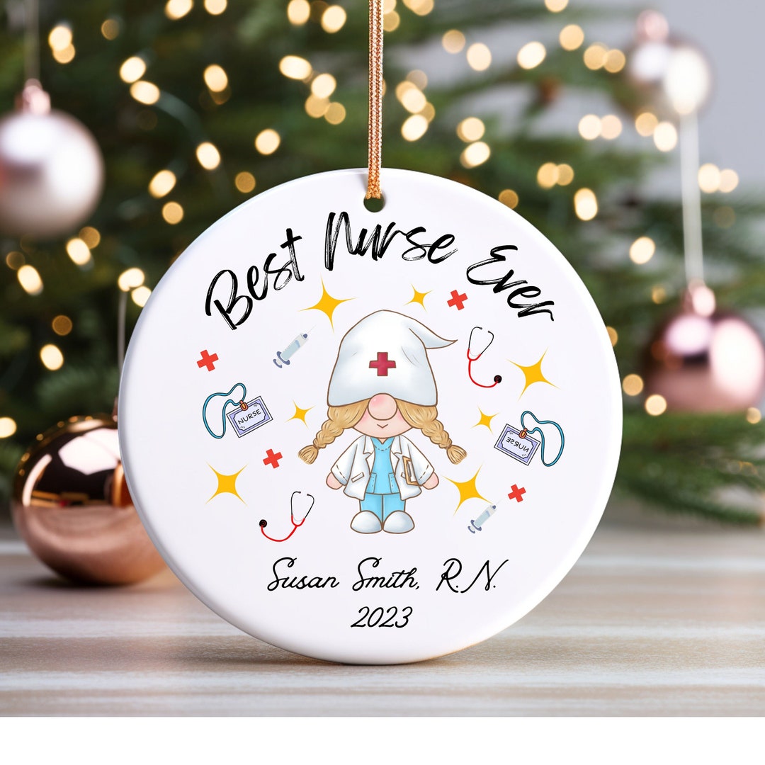 Personalized Nurse Ornament, Best Nurse Ornament, Gift for Nurse, New ...