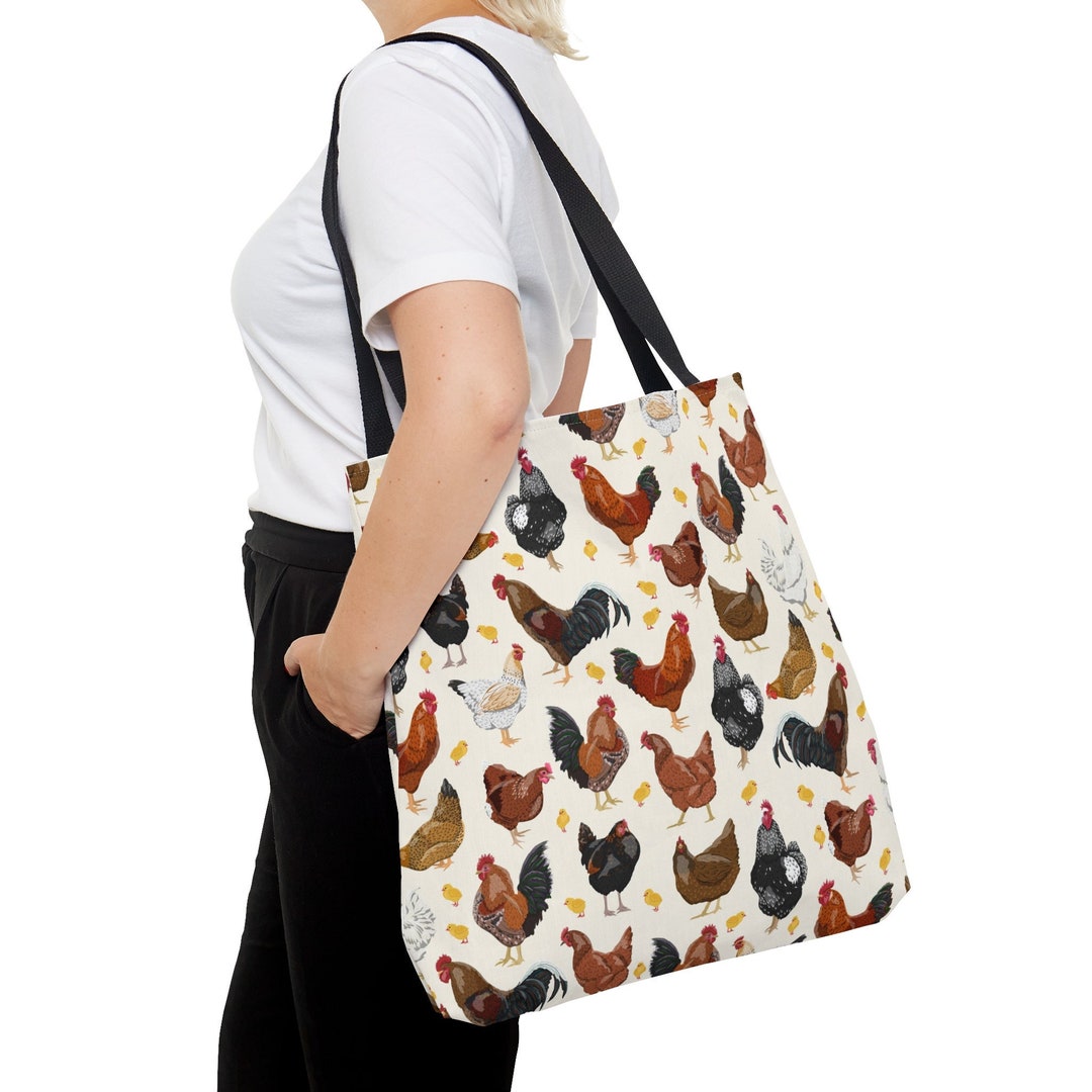 Chicken Tote Bag AOP, Chicken Lover Bag, Farmhouse Bag, Farm Life Bag ...