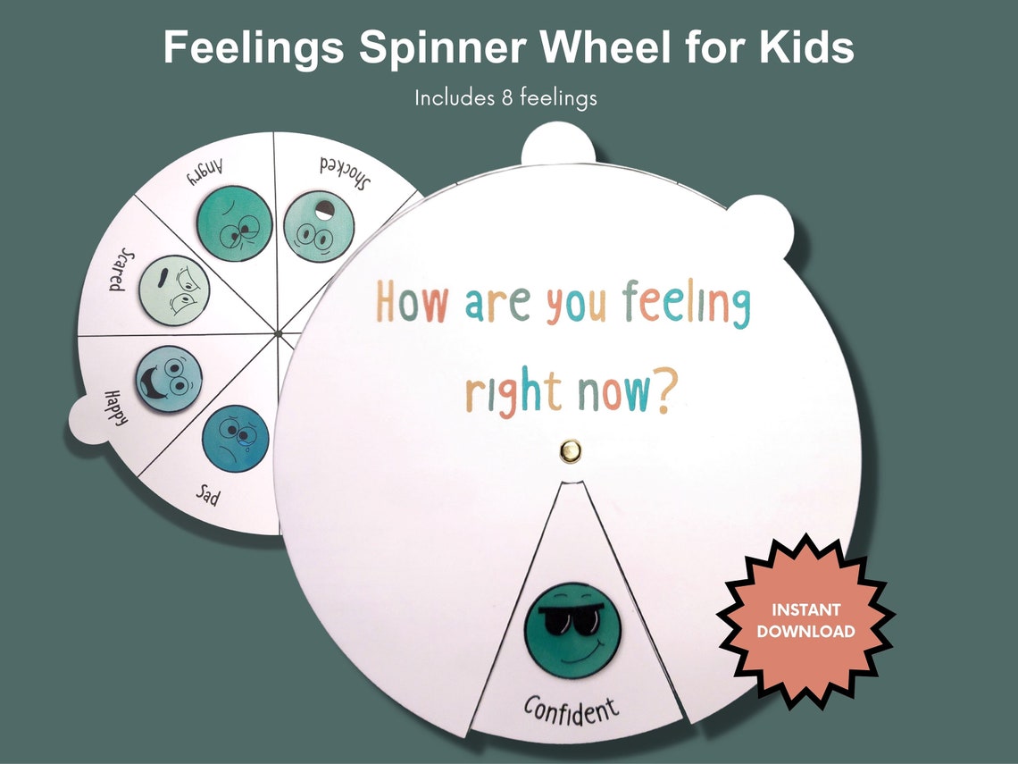 Feelings Wheel for Kids, Emotion Wheel for Kids, Feelings Wheel PDF ...
