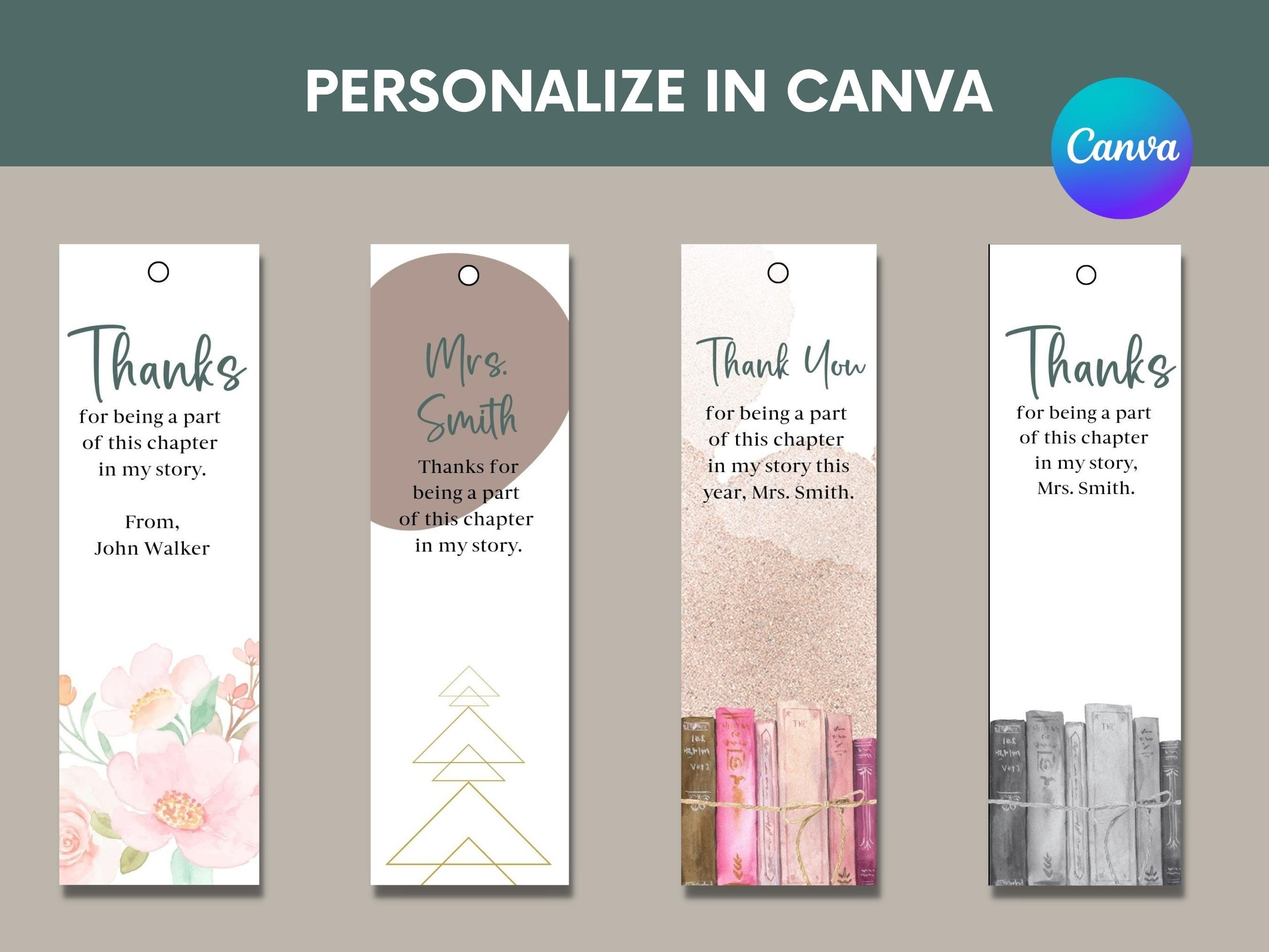 Teacher Appreciation Custom Bookmarks Gift, Last Day of School Teacher ...