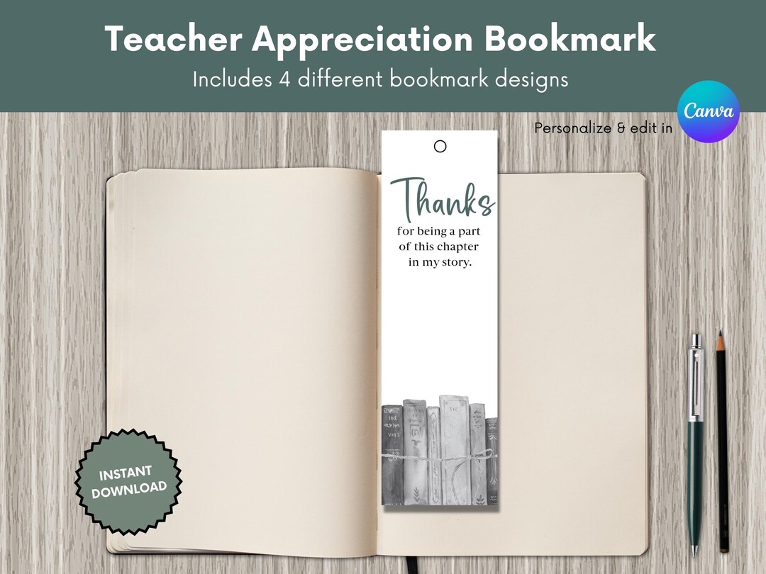 Teacher Appreciation Custom Bookmarks Gift, Last Day of School Teacher ...