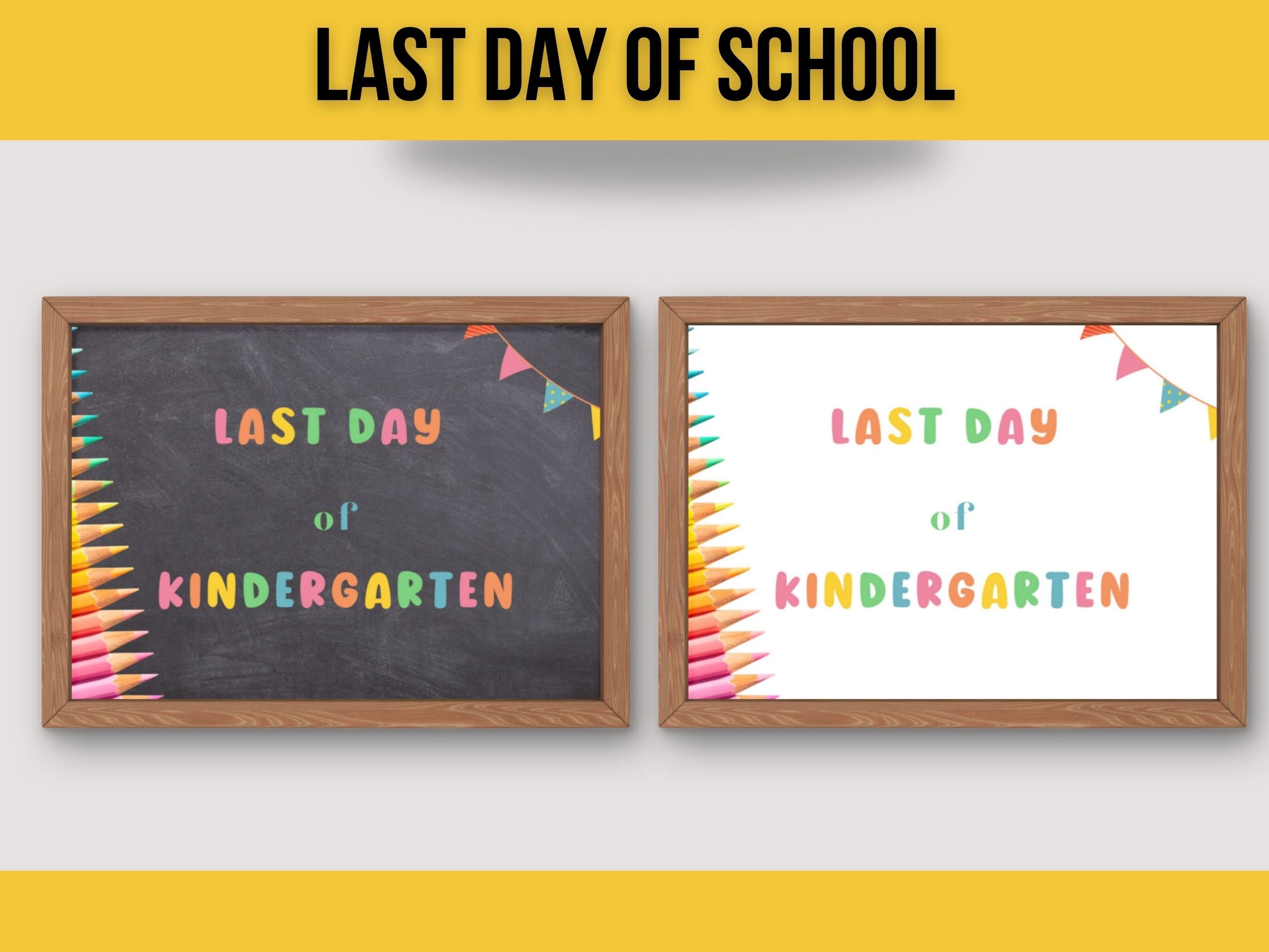 First Day of Kindergarten School Sign Printable, Back to School Sign ...