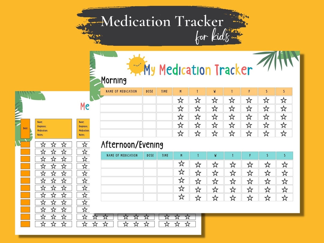 Medication Log Sheet for Kids, Medication Tracker, Medicine Tracker ...