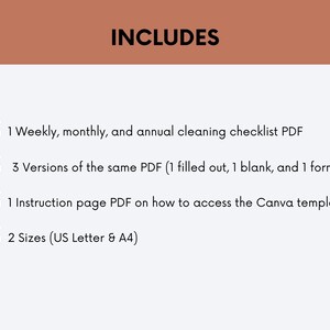 EDITABLE Cleaning Checklist and Cleaning Schedule, Cleaning Planner ...