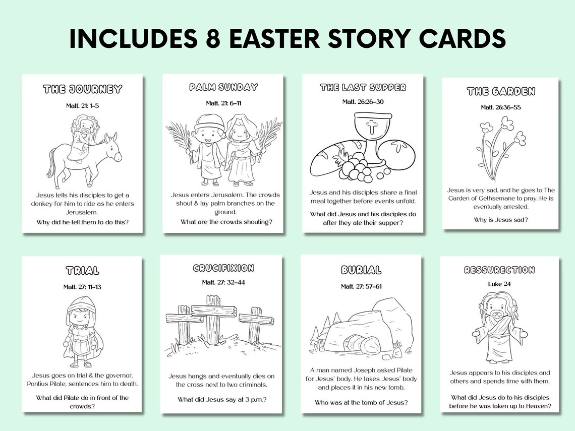 The Easter Story Coloring Spinner Wheel, Easter Activities for Kids ...
