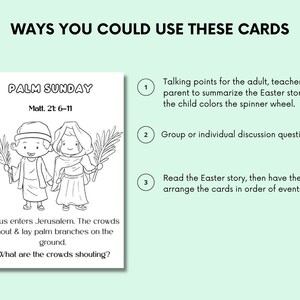 The Easter Story Coloring Spinner Wheel, Easter Activities for Kids ...