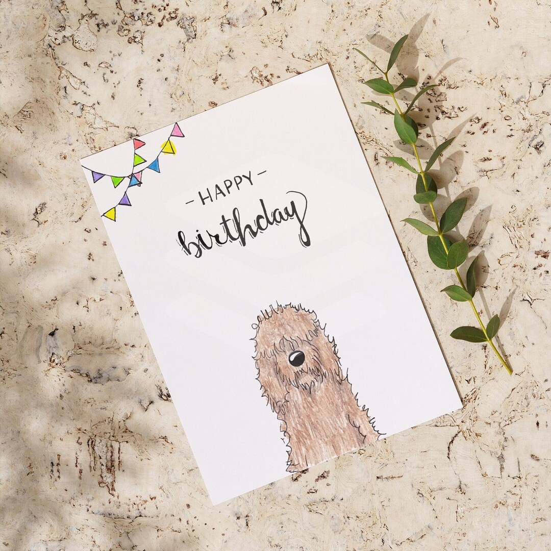 Dog Happy Birthday Card | Birthday Card for Dog Lover | Pet Birthday ...