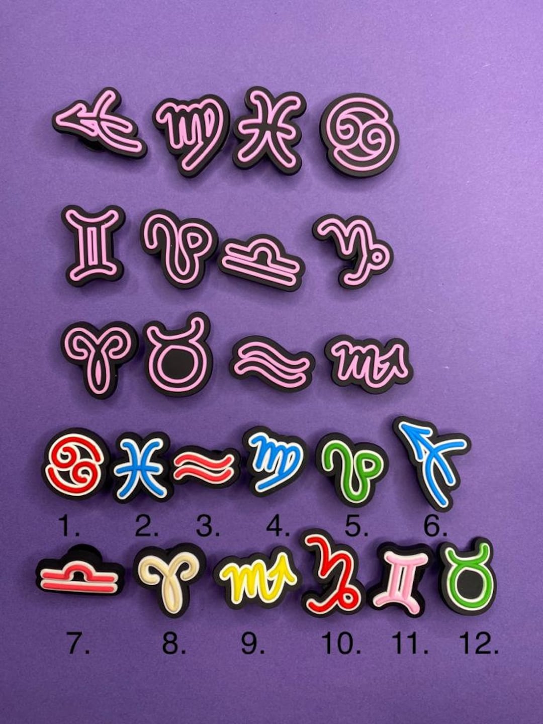Croc Shoe Charms Zodiac Signs Symbols - Etsy