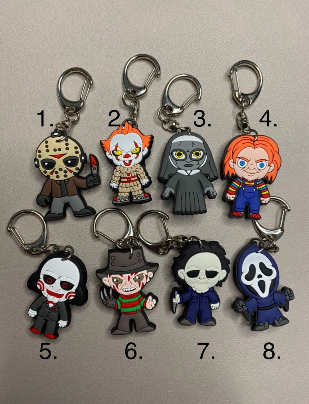 Charms Movie Killers Horror Story, Ghostface, Jason, Pennywise Keychain ...