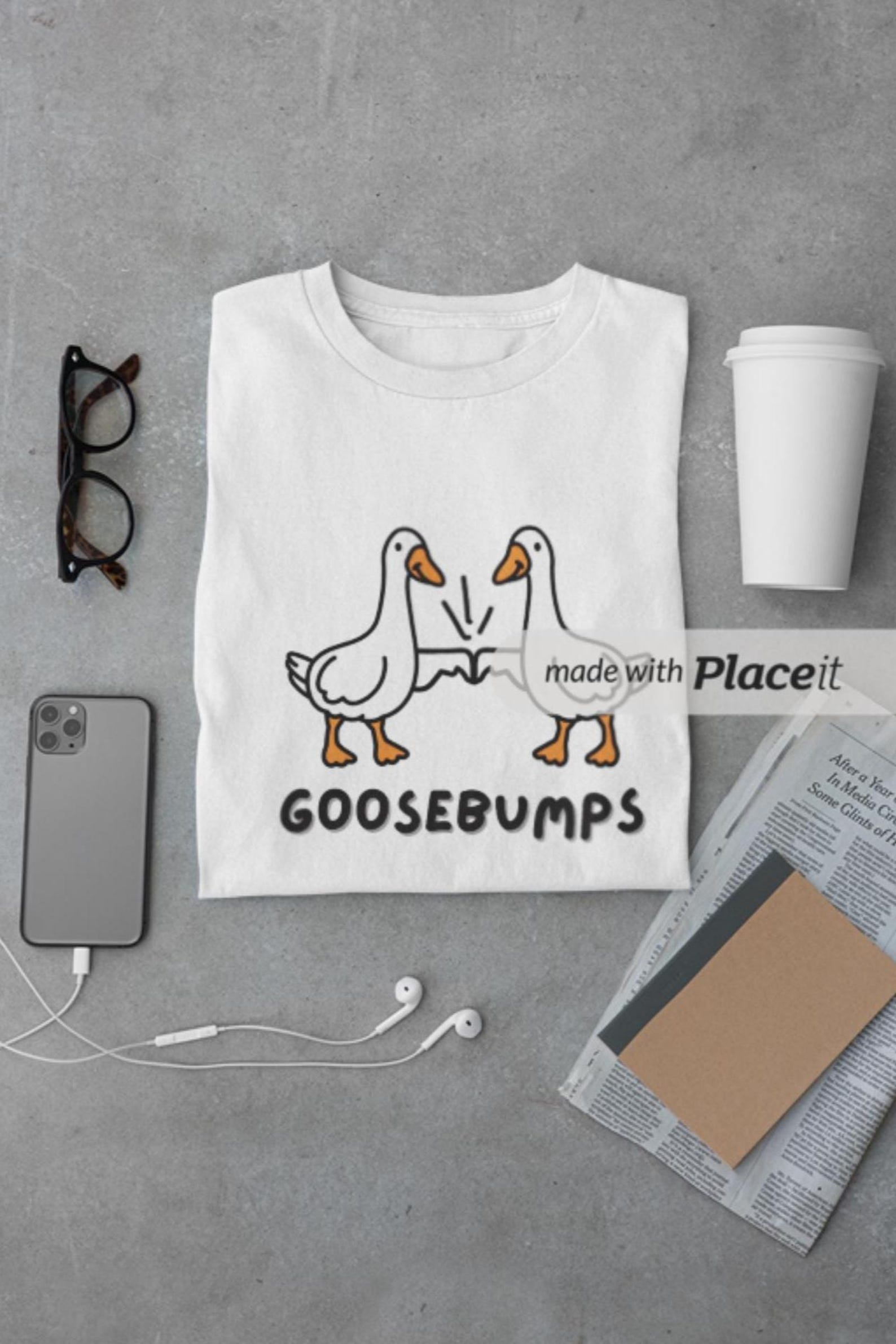 Goose Fist Bump SVG: Cartoon Geese, Funny Goosebumps Design (digital ...