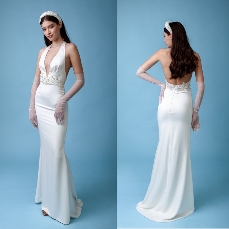 V Back Wedding Dress - Etsy