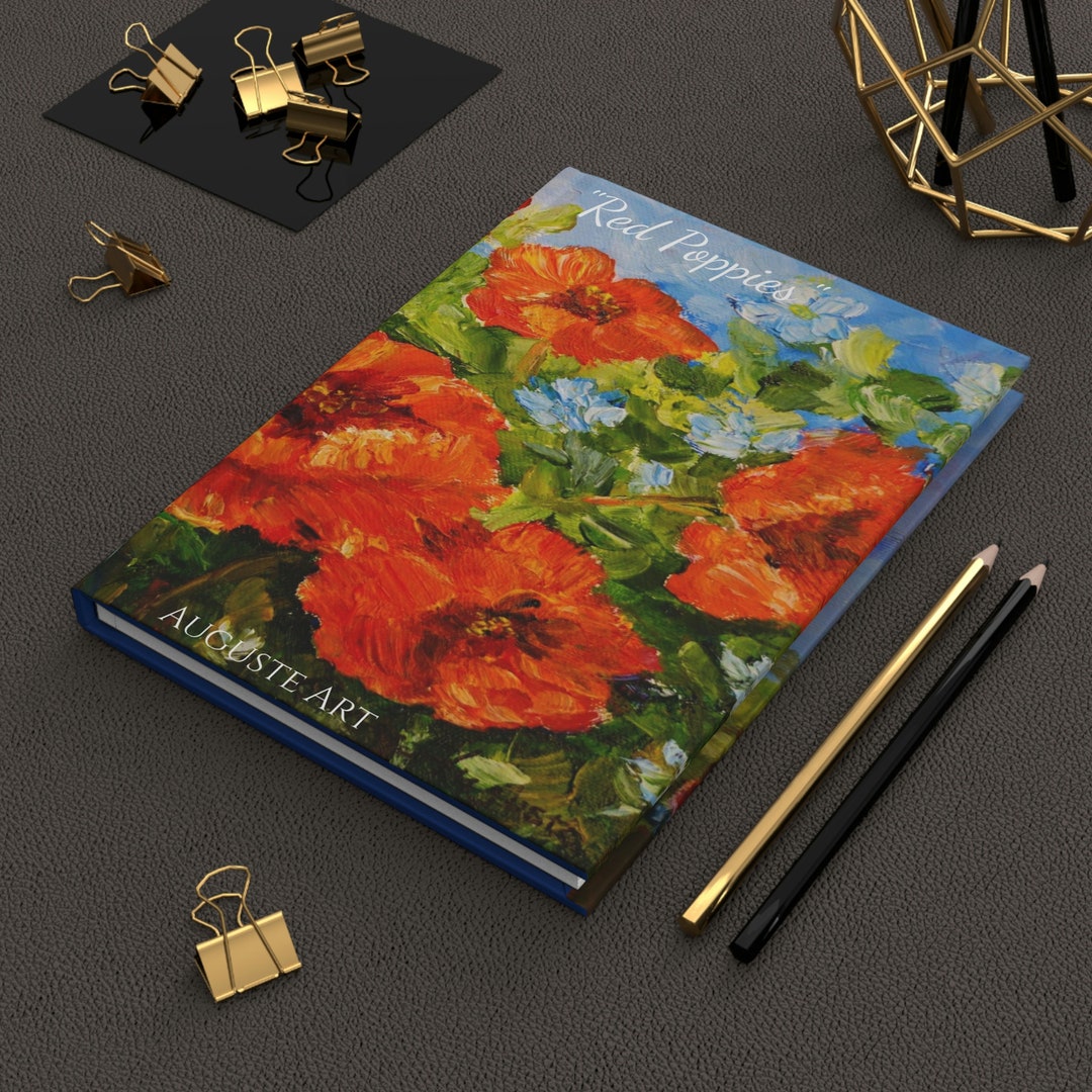 Hardcover Matt Journal, Red Poppies, Poppies, Fine Art, Flowers, Art ...