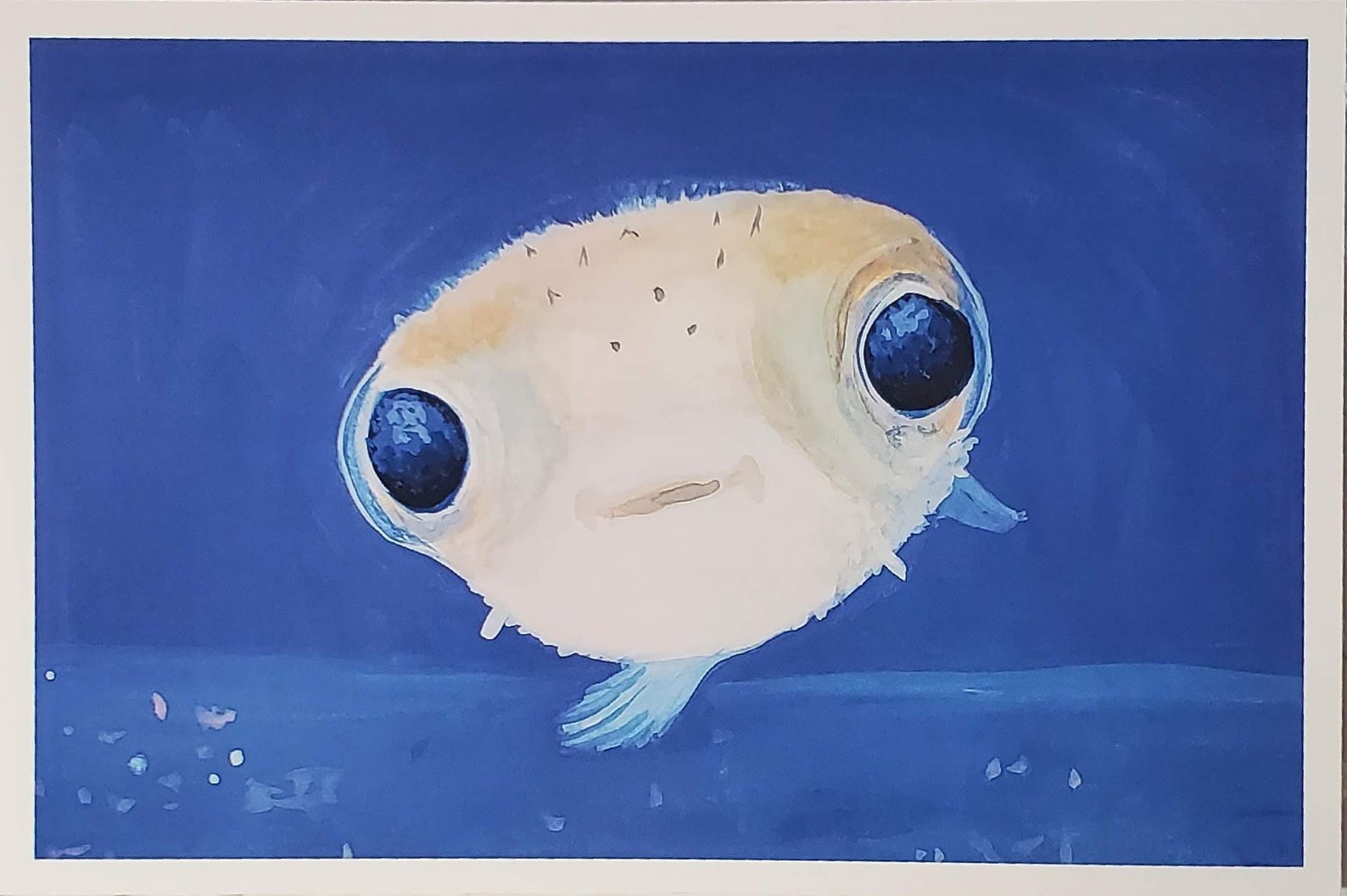 Puffer Fish/ 6x9 Art Print/ Gouache - Etsy