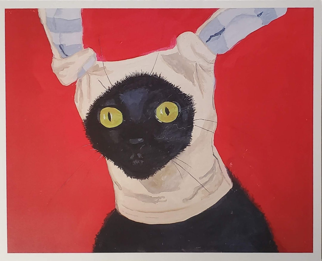 Cat's Gone Bonkers/ Cat Art Print/ 8x10 Art Print - Etsy