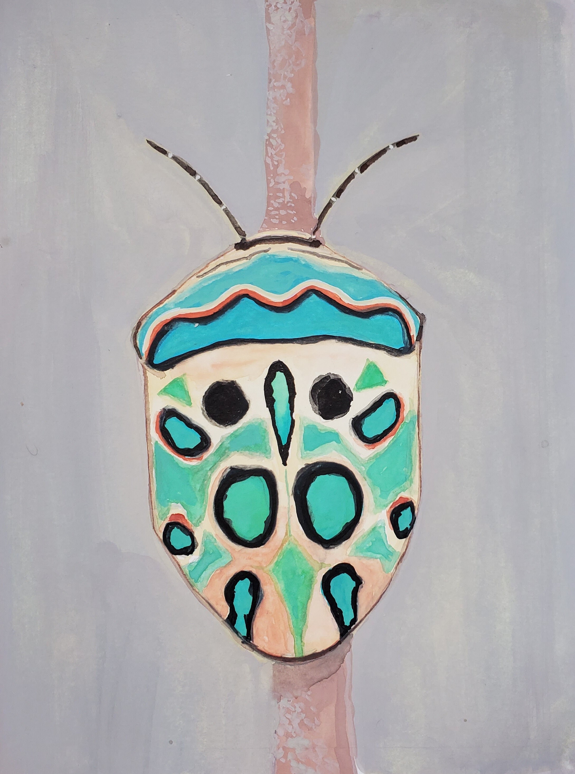 Picasso Bug/ 5x7 Art Print/ Gouache - Etsy