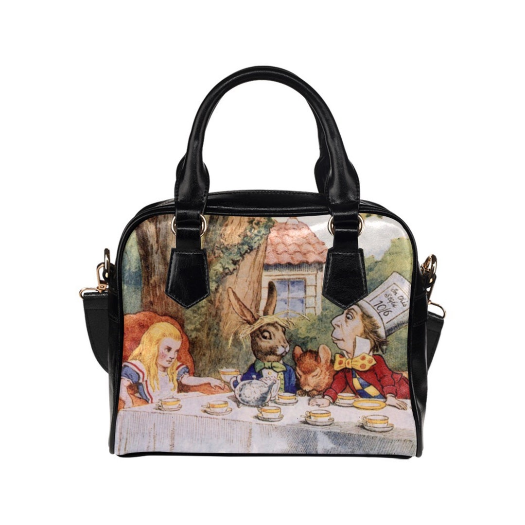 Alice in Wonderland Tea Party Shoulder Bag: PU Leather Literary Gift - Etsy