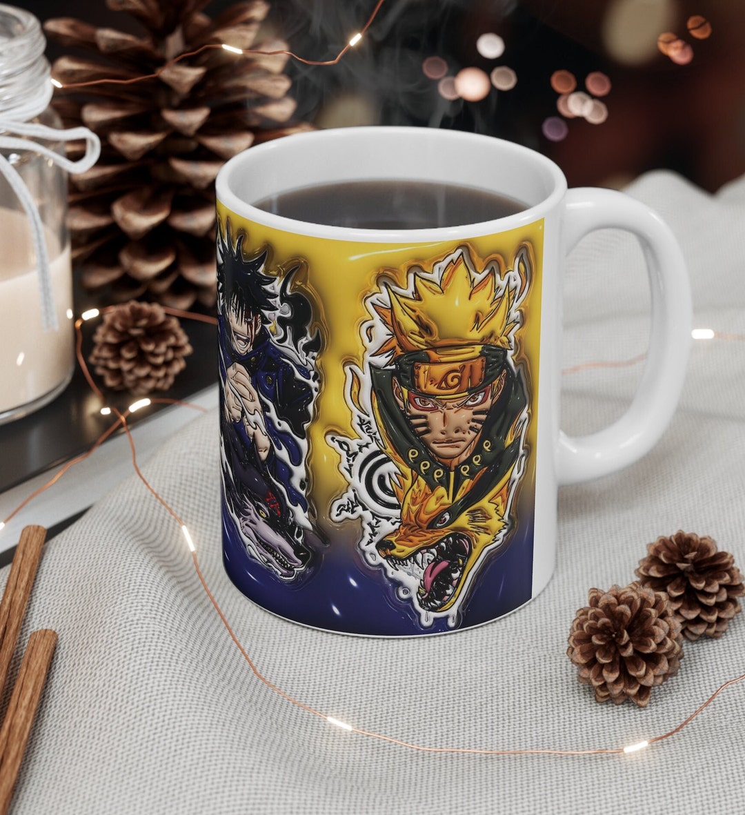 Anime Coffee Mug, 3D Effect Mug, Japanese Manga Mug, Gift for Anime ...