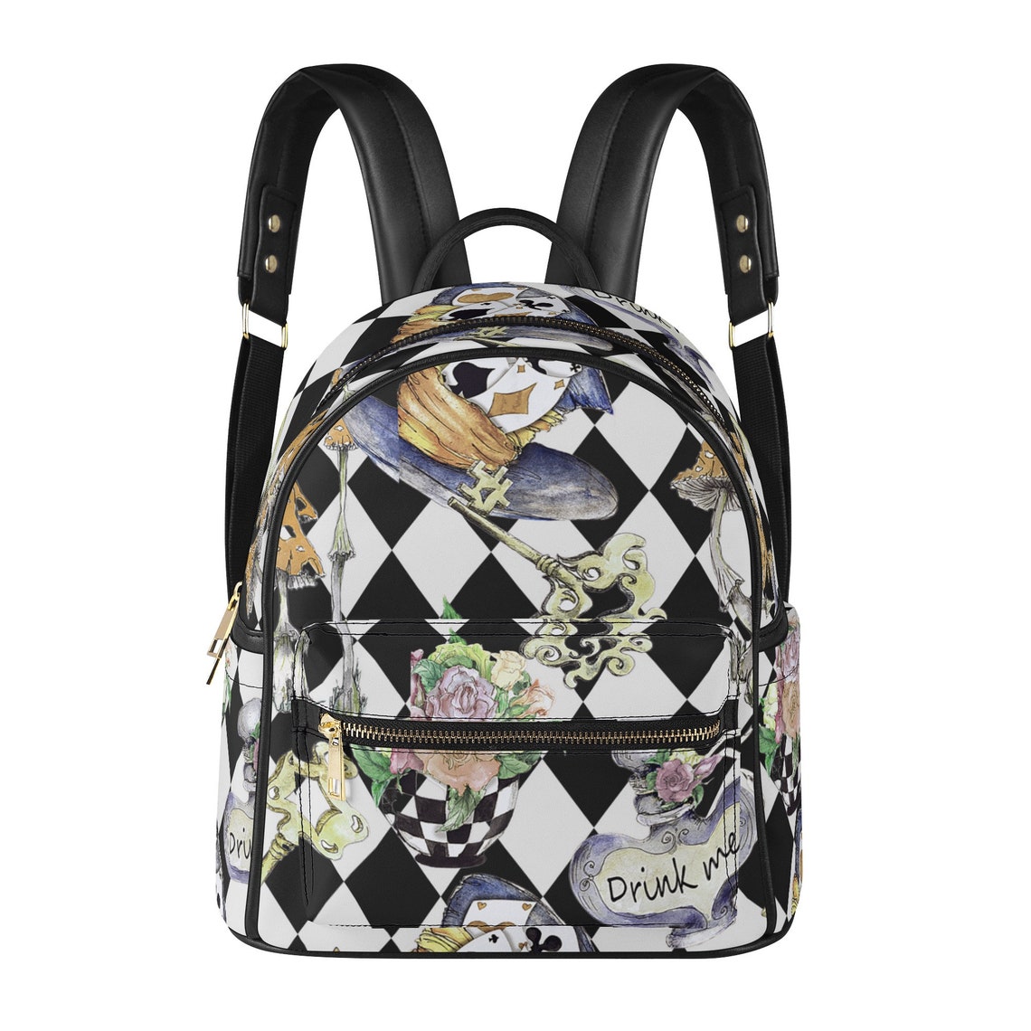 Alice in Wonderland Backpack, School or Mini Travel Bag for Book Lovers ...