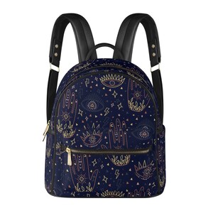 Witchy Mini Backpack, Goth Celestial Mini Bag, Evil Eye Knapsack ...