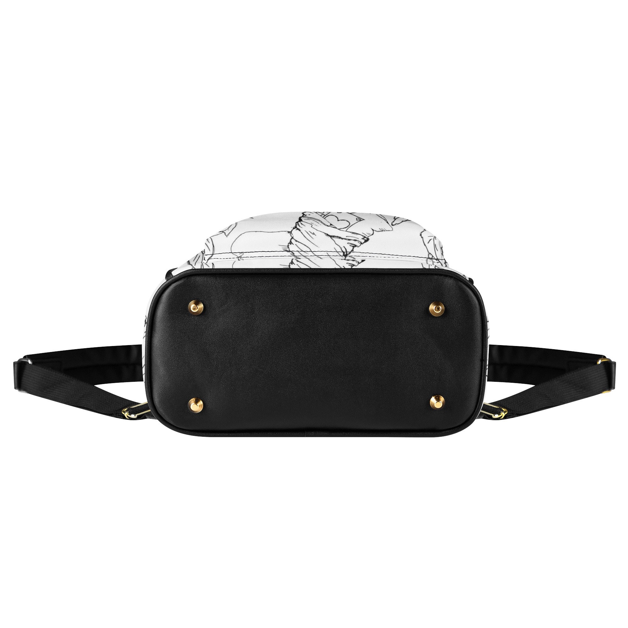 Alice in Wonderland Black and White Minimalist Mini Backpack, Steampunk ...