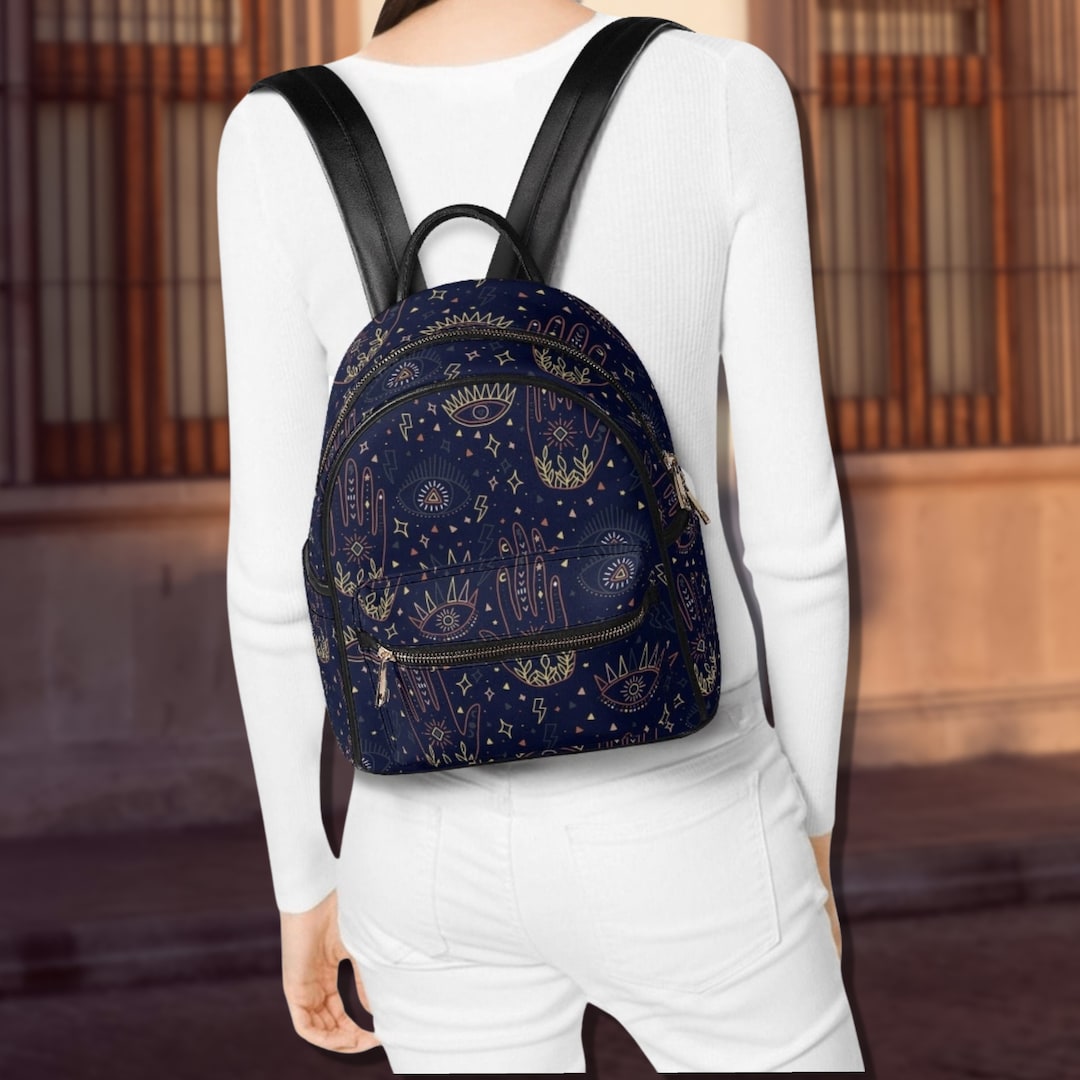 Witchy Mini Backpack, Goth Celestial Mini Bag, Evil Eye Knapsack ...