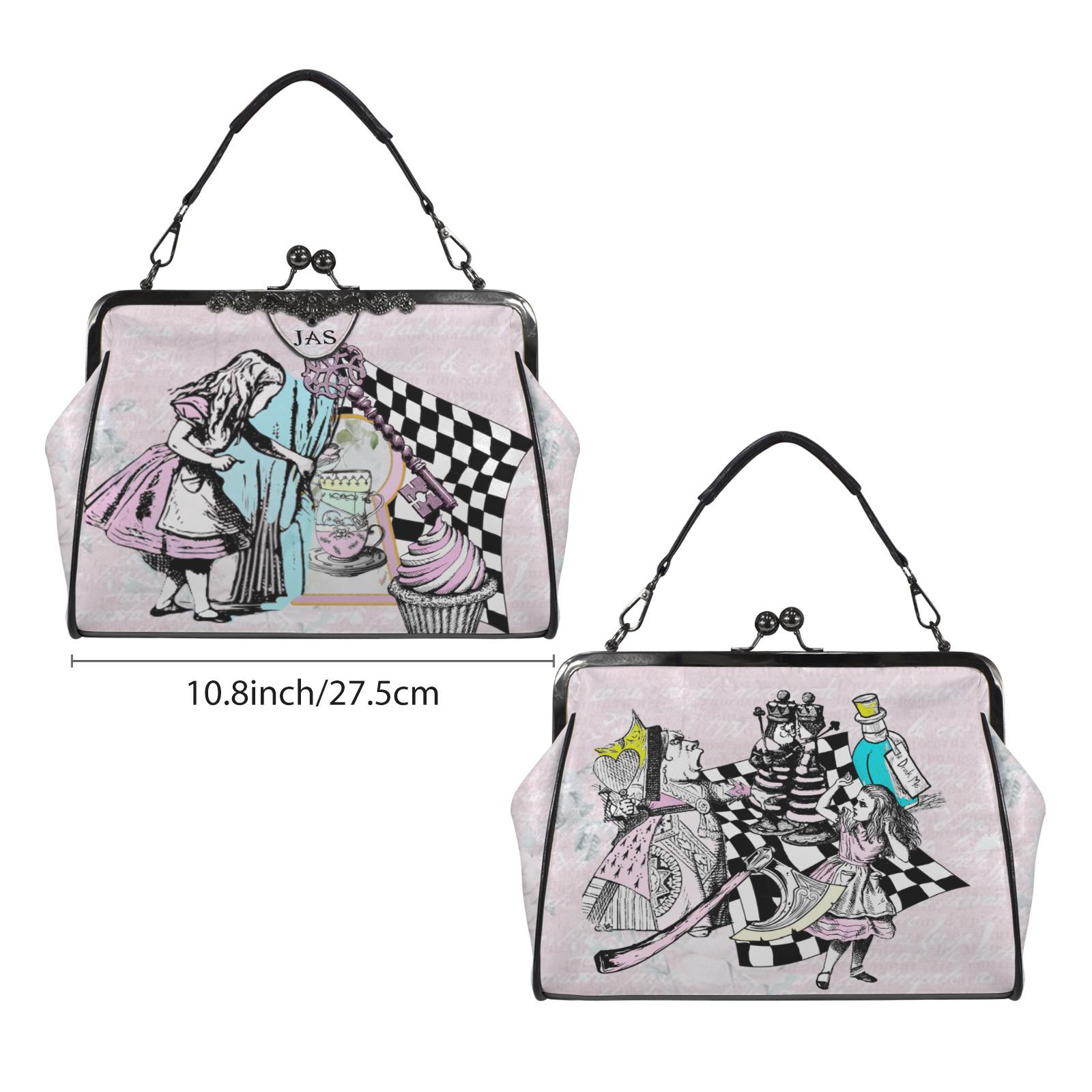 Personalized Alice in Wonderland Kiss Lock Bag – Monogram Custom ...