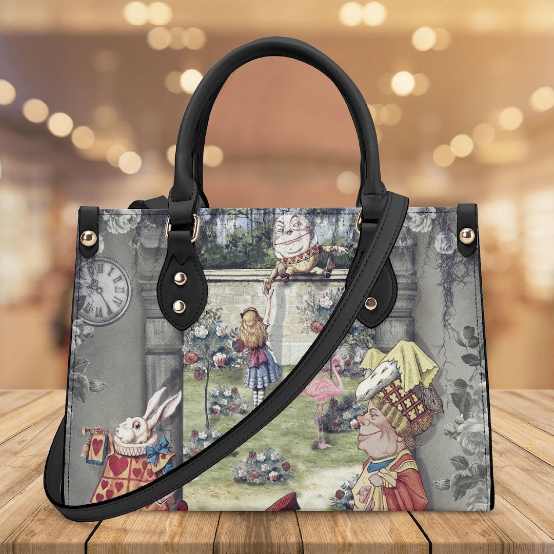 Alice in Wonderland Bag, Classic Alice Leather Tote Bag - Through the ...