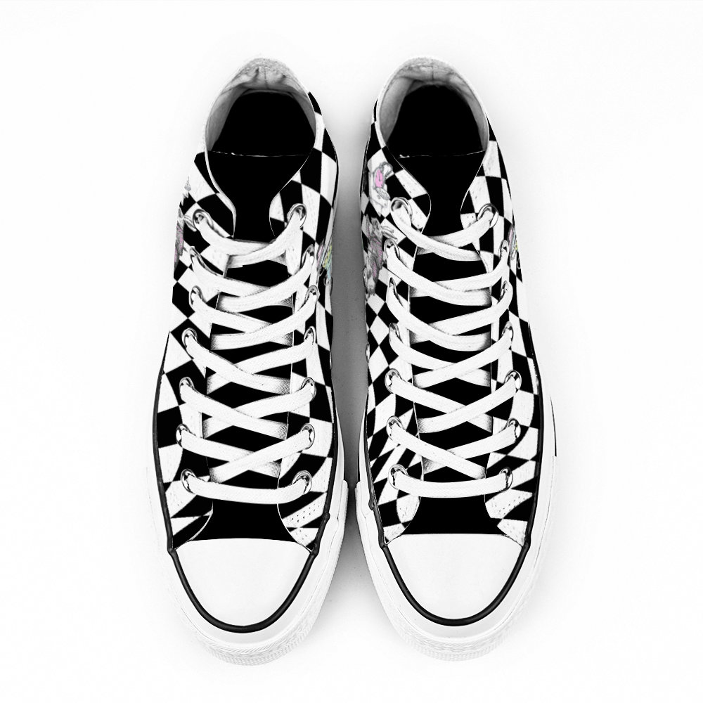 Alice in Wonderland Shoes, Alice Cosplay Sneakers, Black and White ...