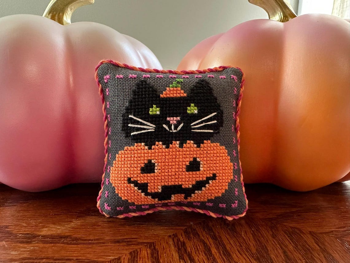 Pumpkin Kitty Silly Snaps Cross Stitch Halloween Download - Etsy