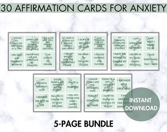 50 Affirmation Cards for Mental Health, Wellness, Inner Peace & Self ...