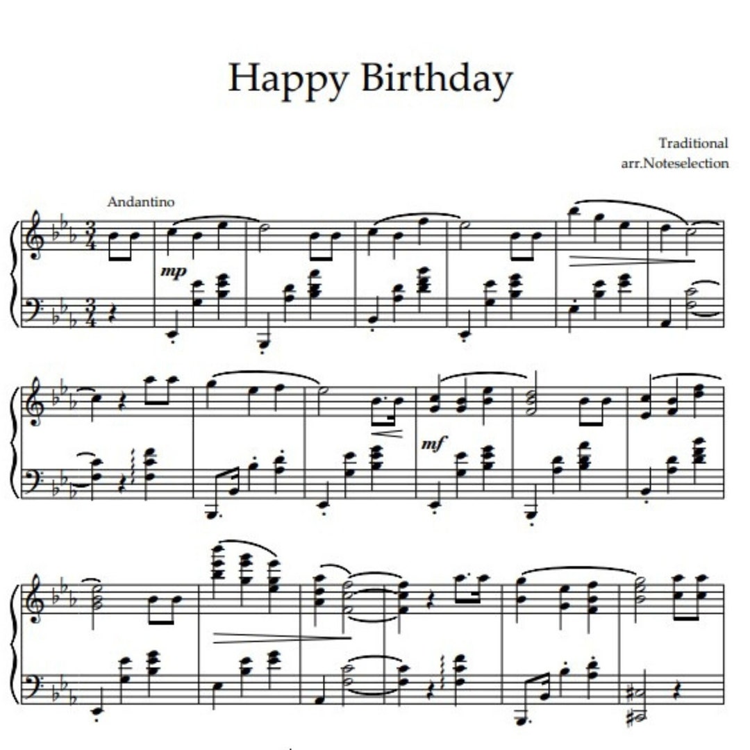 Happy Birthday Piano Violin Sheet Music At Jose Cheung Blog Happy Birthday Piano Violin Sheet Music At Jose Cheung Blog