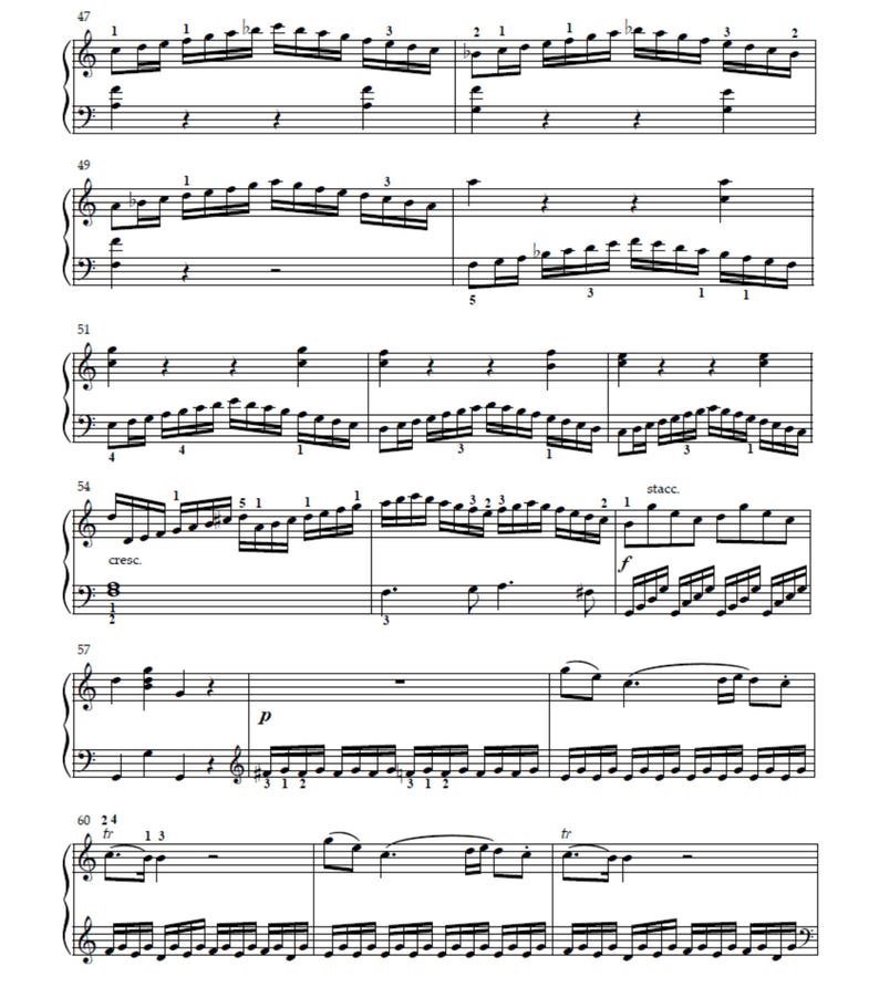 Mozart Sonata in C Major first Movement - Etsy