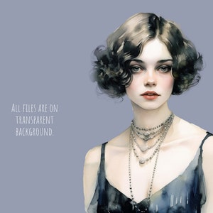 Decadent Lady Clipart, Woman Clipart, Girl's Birthday, Vintage Clipart ...