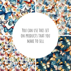 Butterfly Digital Paper, Seamless Pattern, Flower Pattern. Floral ...