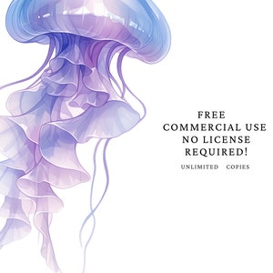 Jellyfish Clipart, Nautical Clipart. Ocean, Sea Clip Art, Transparent ...