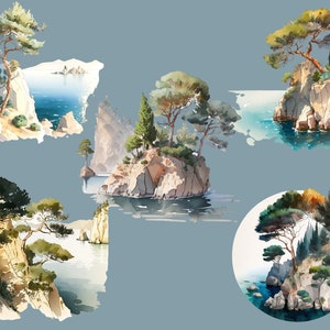 Costal Cliffs Clipart, Rock Clipart, Sea Clipart, Seaside Clip Art ...