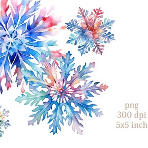 Snowflakes Clipart, Snow Clipart, Winter Clipart, Christmas. Digital ...