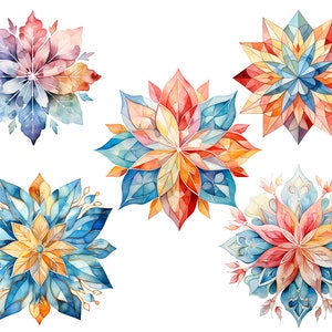 Snowflakes Clipart, Snow Clipart, Winter Clipart, Christmas. Digital ...