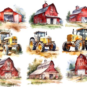 Farm Bundle, Farm Clipart, Farm Animals, Barn, Garden Png. Scrapbook ...