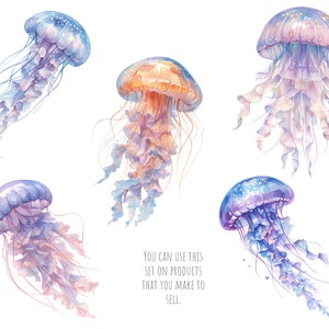 Jellyfish Clipart, Nautical Clipart. Ocean, Sea Clip Art, Transparent ...
