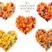 Autumn Heart Clipart. Floral Clipart, Leaves Clip Art, Fall Boho ...