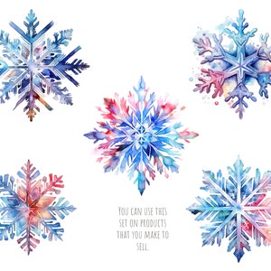 Snowflakes Clipart, Snow Clipart, Winter Clipart, Christmas. Digital ...