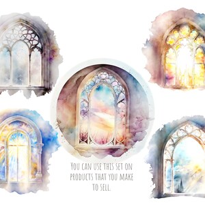 Window Clipart, Heavenly Windows Clip Art, Png. Digital Watercolor ...