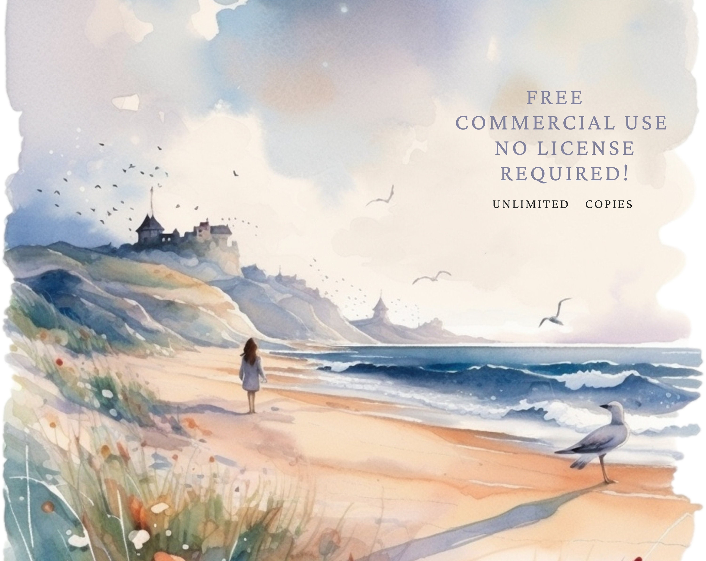 Beach Clipart. Sea Clipart, Seaside Clip Art, Seashore Clipart, Waves ...